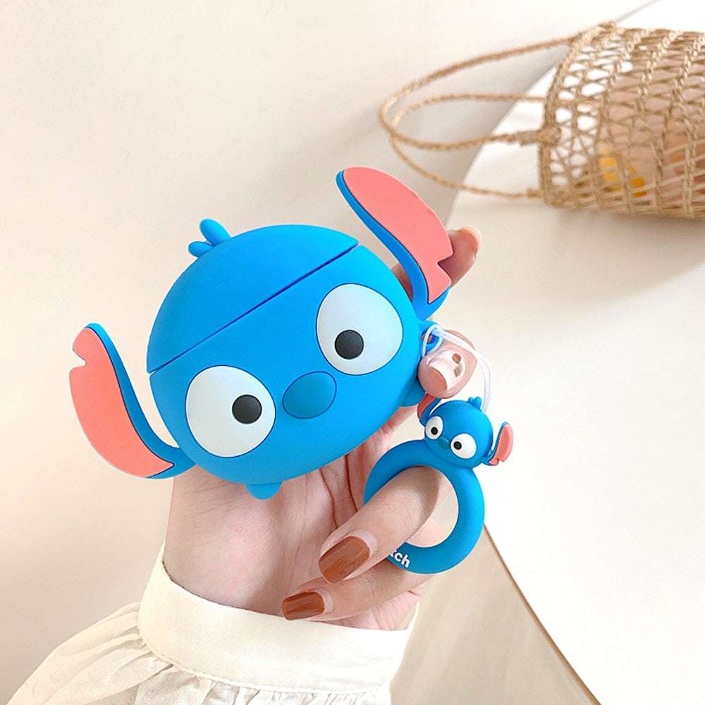Soft Silicone Lilo And Stitch 'Stitch' With Keyring AirPods 3 Shock Pr ...